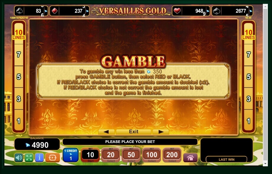 Versailles Gold slot gratis, RTP 96.09 - NlCasinospot